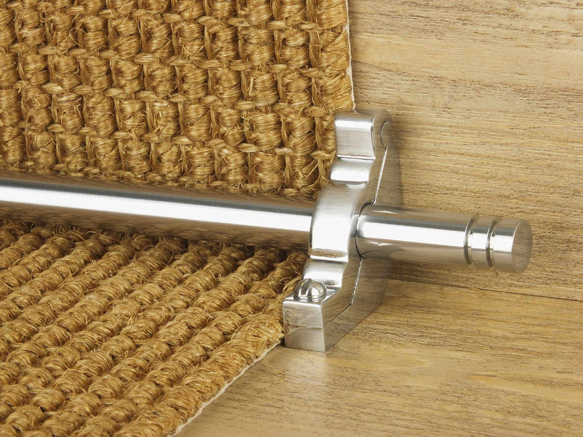Woburn Stair Rods in Brushed Chrome | Contemporary Stair Detailing