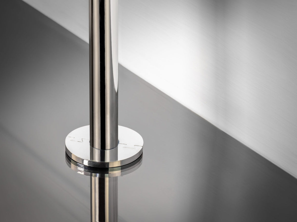 Sphere Small Pipe Cover - Chrome | Round Radiator Pipe Collar