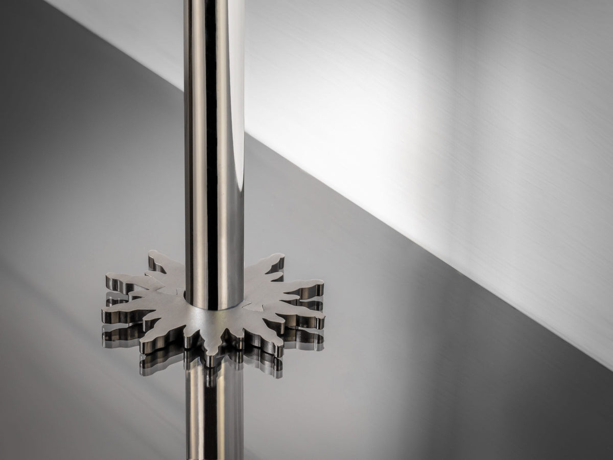 Sunburst Decorative Pipe Cover - Pewter | Stair Heaven